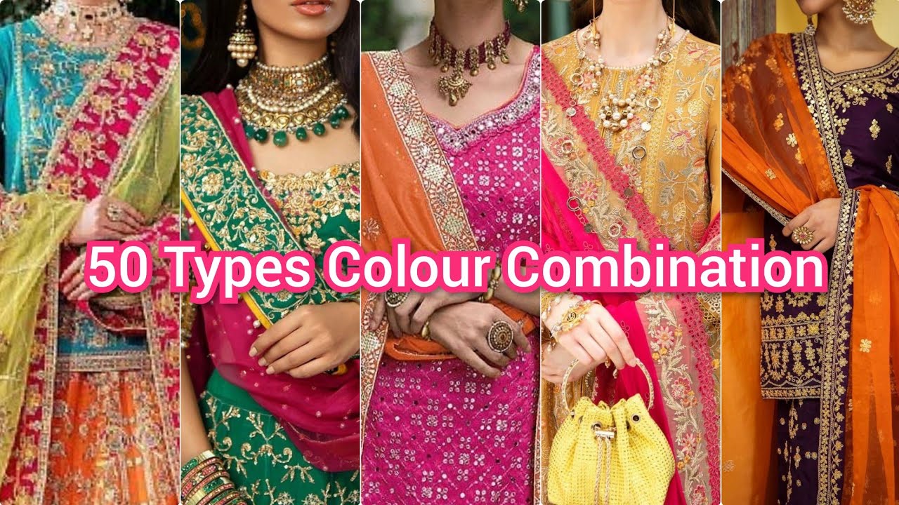 Top 50 Wedding Party Nikkah Dress Color Combinations | Viral Ideas ...