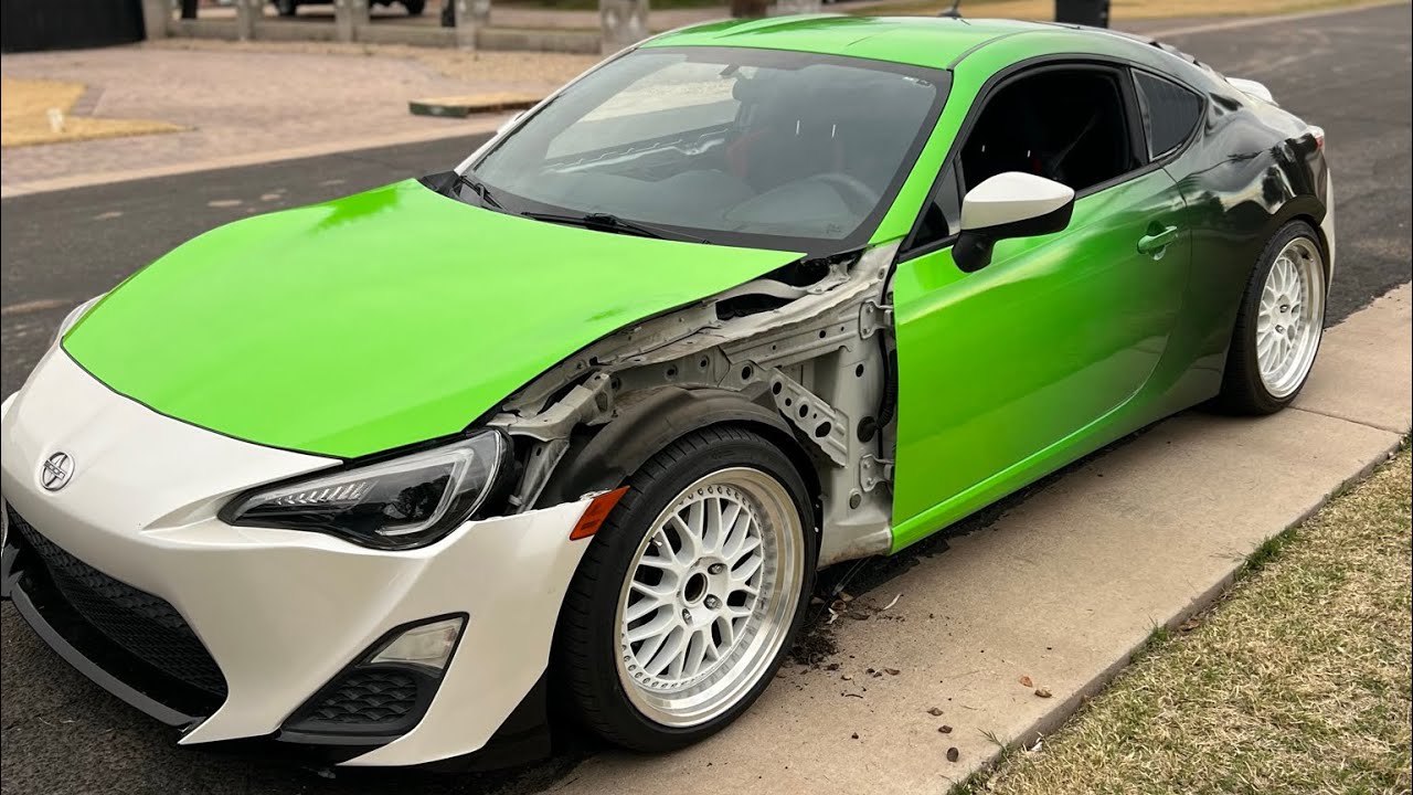 Hood and roof wrap on scion frs - YouTube
