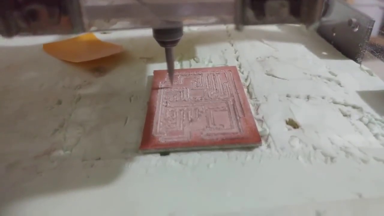 Milling PCB (easy way) - Finish copper bottom milling process - YouTube