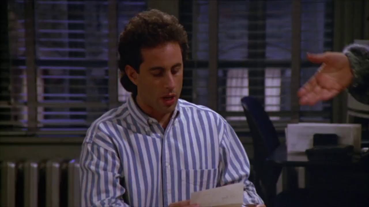 Seinfeld - Writing a letter to the Sniffing Acountant - YouTube