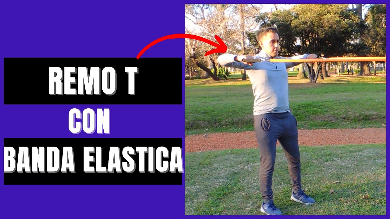COMO HACER REMO T CON BANDA ELASTICA (ESPALDA ALTA) 🔵 - YouTube