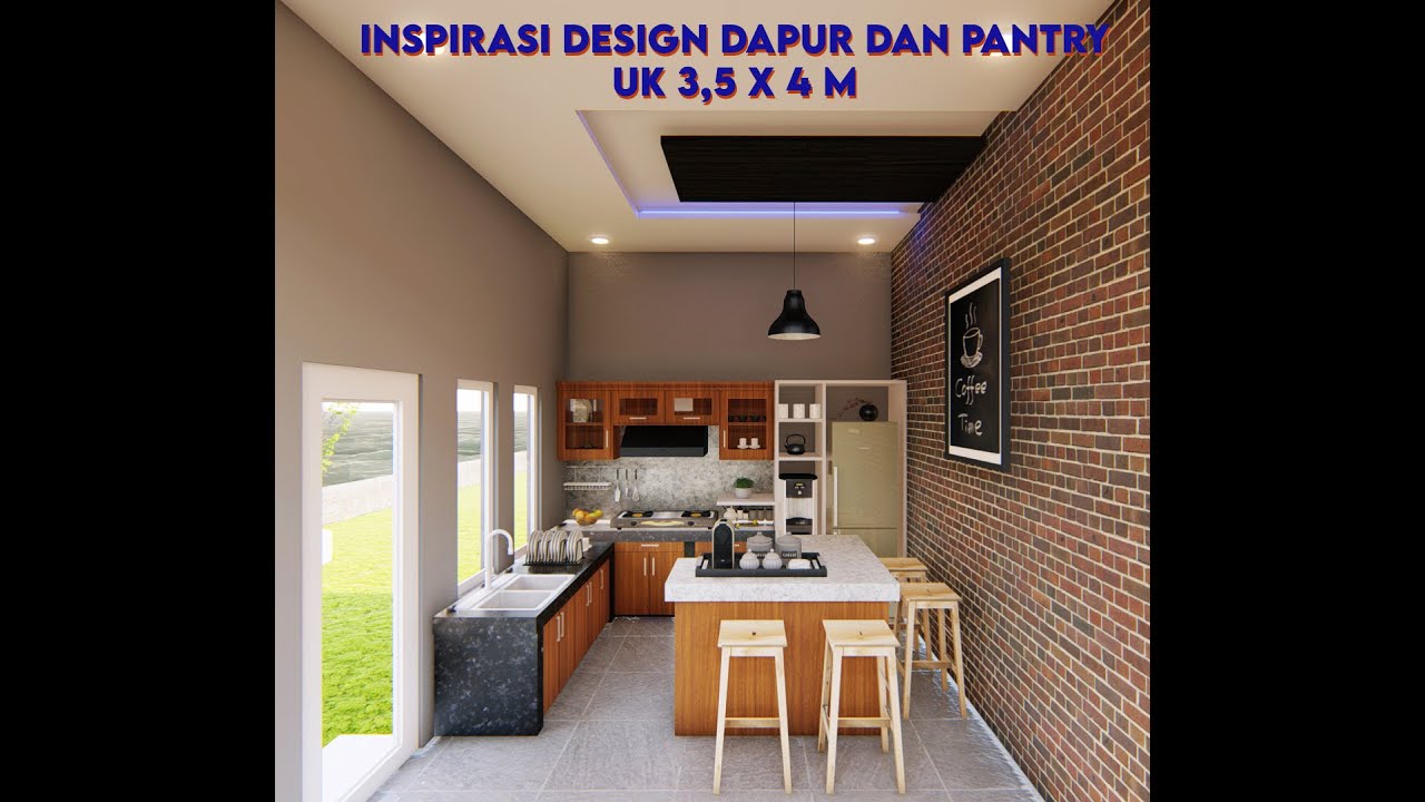 Inspirasi Design Dapur dan Pantry Ukuran 3,5x4 M - YouTube