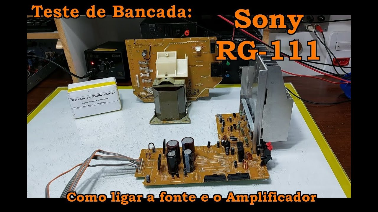 Mini System Sony RG-111 Teste da placa de fonte e Amplificador - YouTube