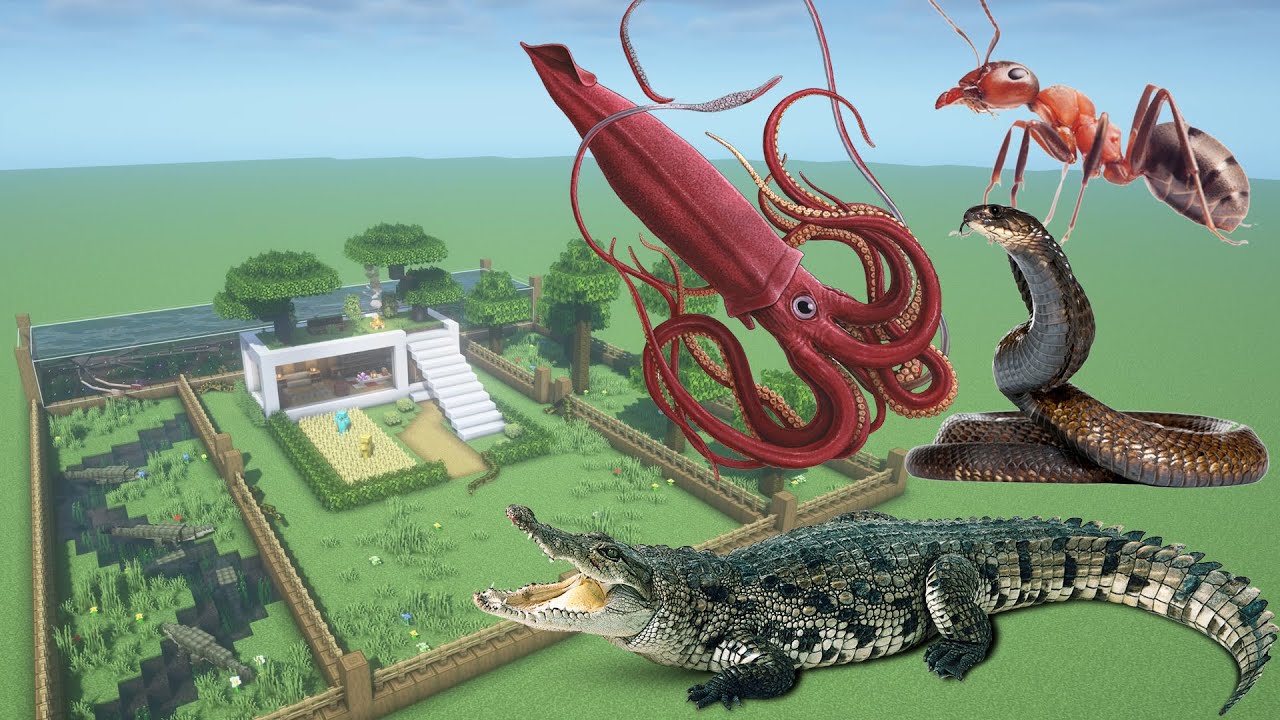 How To Make an Anaconda, Ant, Crocodile, and Kraken Farm in Minecraft ...