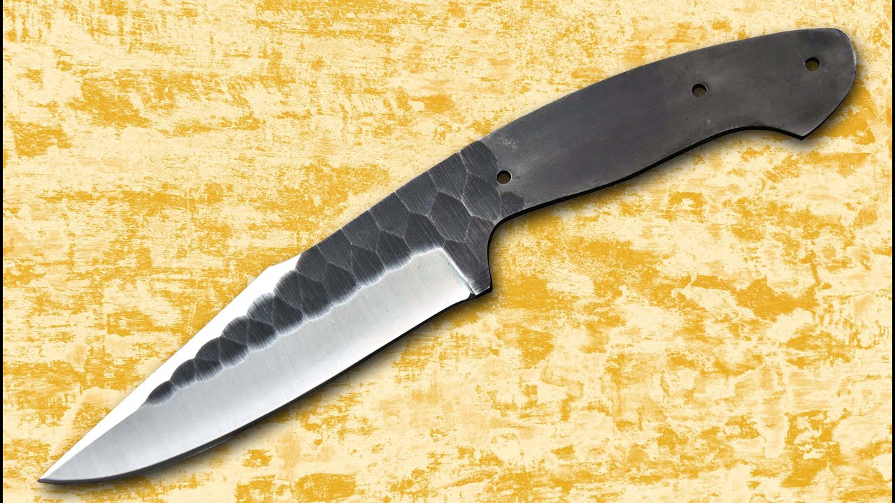 Army Knife Military Knife Hammered Spring Steel 5160 Blank Blade ...