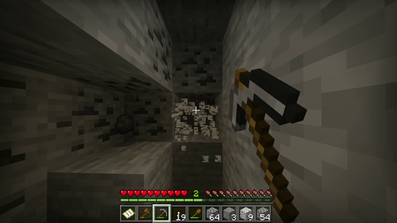 Minecraft strip mining for 1 hour, no commentary relaxing video - YouTube