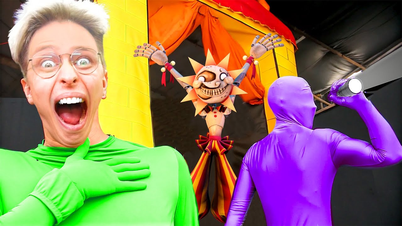 FNAF Camouflage Hide and Seek In Real Life in a Trampoline Park - YouTube