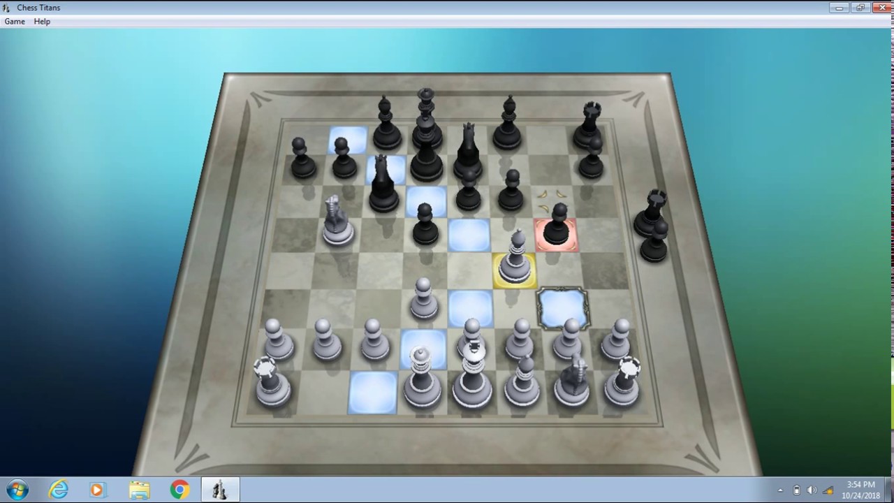 (new)windows 7 chess game winning in level 4 - YouTube