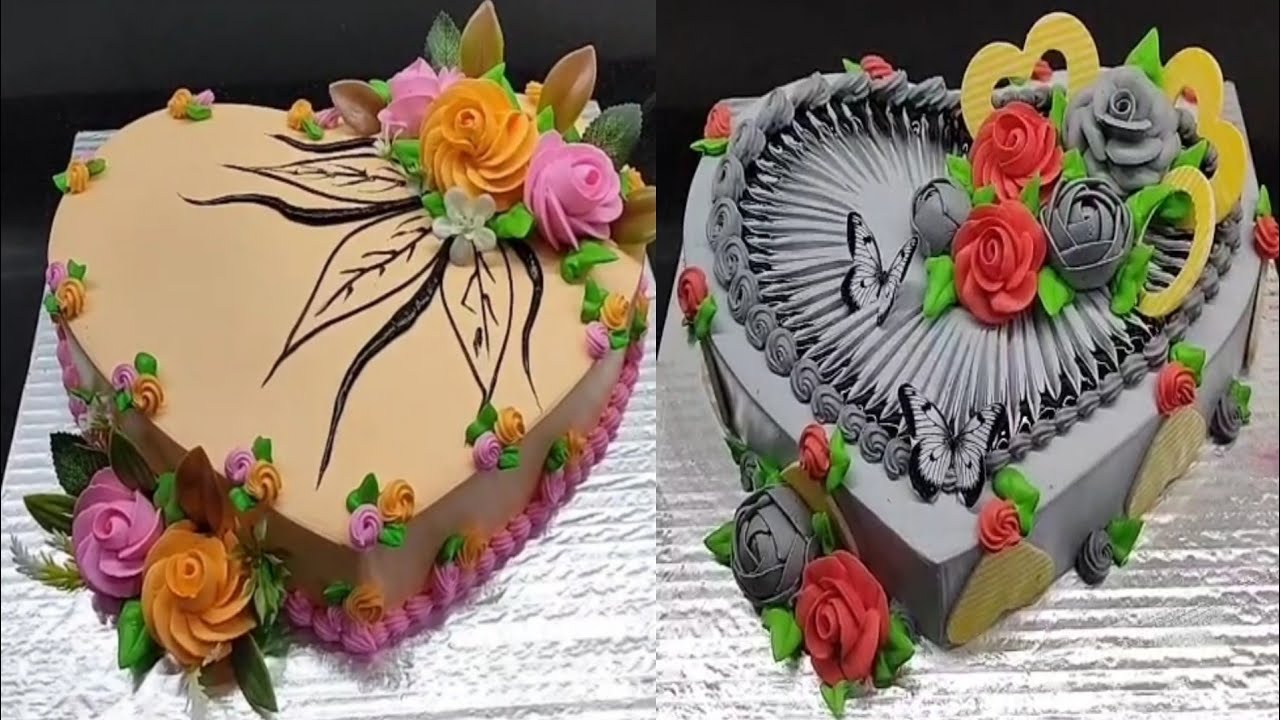 Dil Shape Cake New Decorate Designing Happy Birthday Cake Top cyake ...