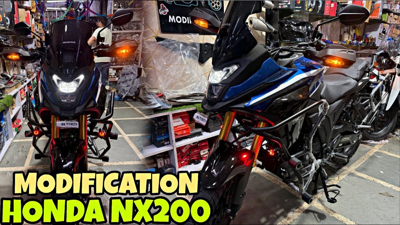 HONDA NX200 ki Puri Decent Needful Modification Complete | Crash Guard ...