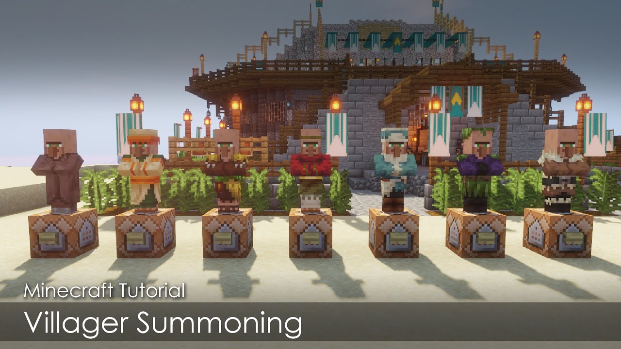 Minecraft Tutorial : สอนอัญเชิญ Villager (Villager Summoning) - YouTube