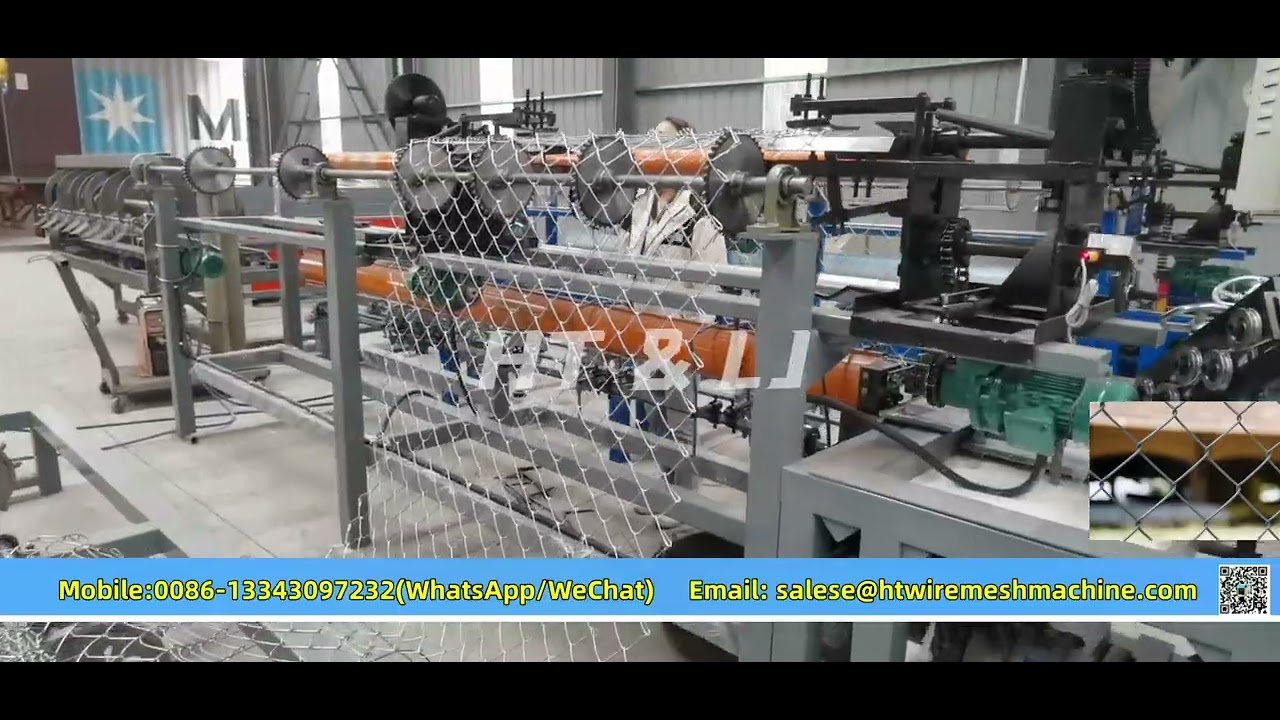 Double Wire Chain Link Fencing Machine, Automatic Chain Link Fence ...