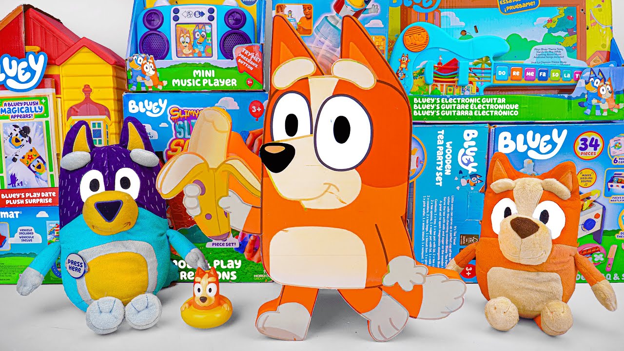 Bluey Toy Collection Unboxing Review 🐾 Mystery Cute Bingo Box & Talking ...