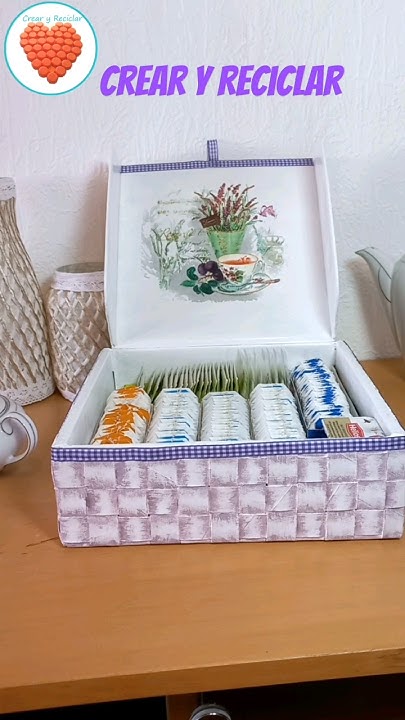Caja de cartón decorada #diy #reciclaje #manualidades #crearyreciclar # ...