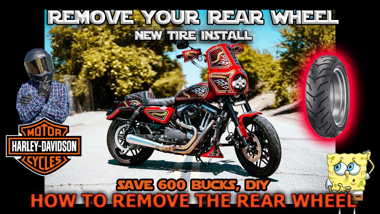 How to Change Harley Davidson Rear Wheel - New Tire Install - YouTube