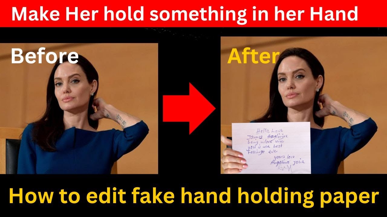 How to edit someone holding a paper - YouTube
