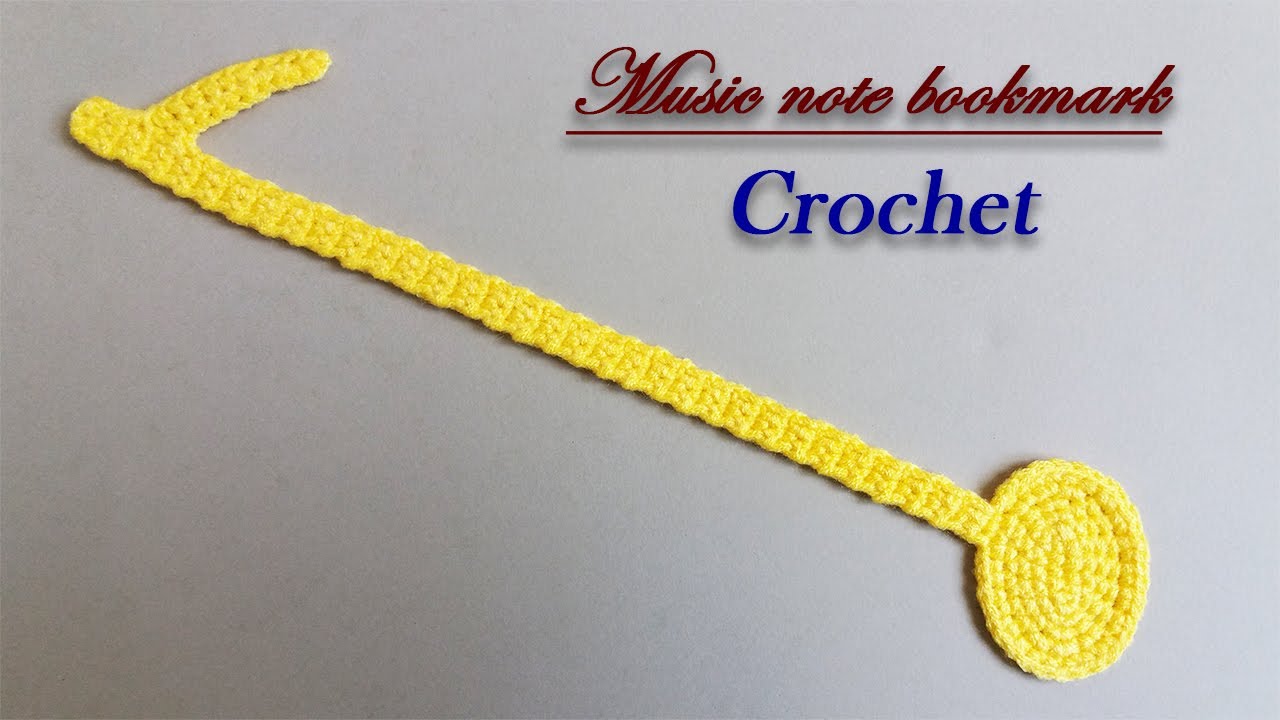 Music note bookmark crochet | how to crochet a bookmark - YouTube