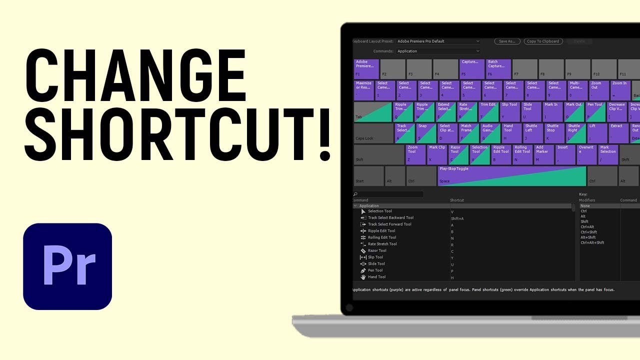 How to Change Keyboard Shortcuts on Adobe Premiere Pro - YouTube