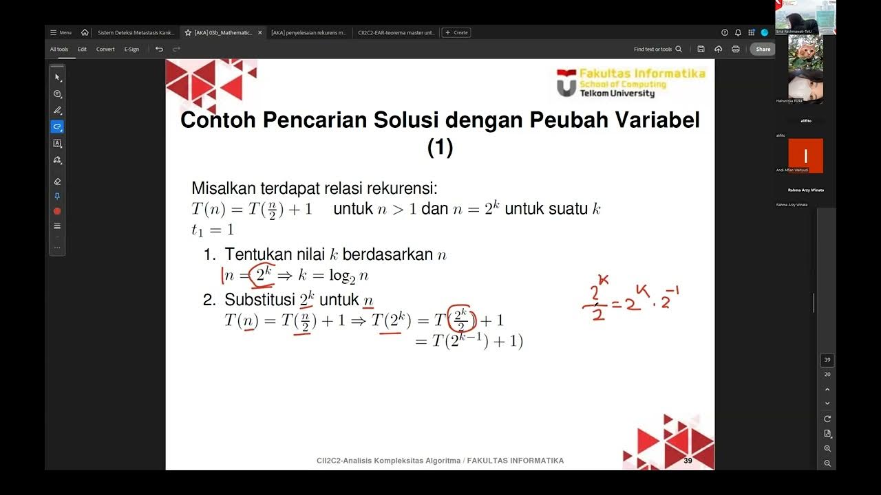 IF-47-02 Analisis Kompleksitas Algoritma - Metode Peubah Variabel - YouTube