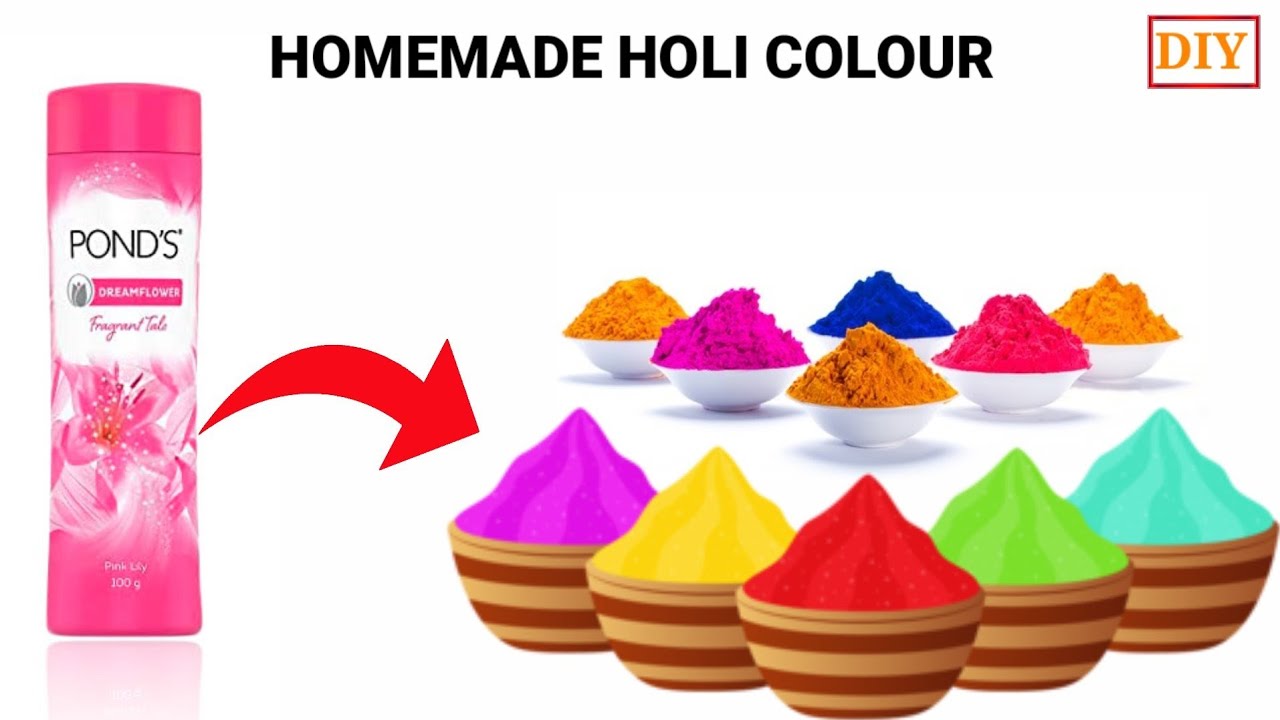 How to make Holi colour at home/घर पर बनाये होली के रंग /homemade Holi ...