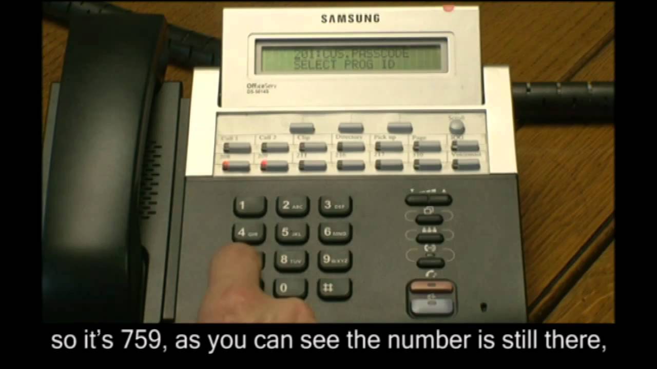 How to Change the Destination on an inbound CLI on a Samsung Telephone ...
