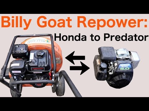 EPIC Billy Goat Repower: Honda to Predator Engine - YouTube