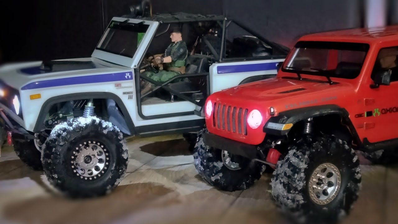 Bronco and Wrangler drivers on Snow Course. #axial #rc #offroad #snow # ...