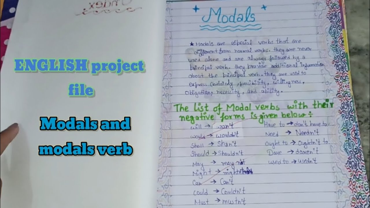 ENGLISH project file on modals and modals verb - YouTube