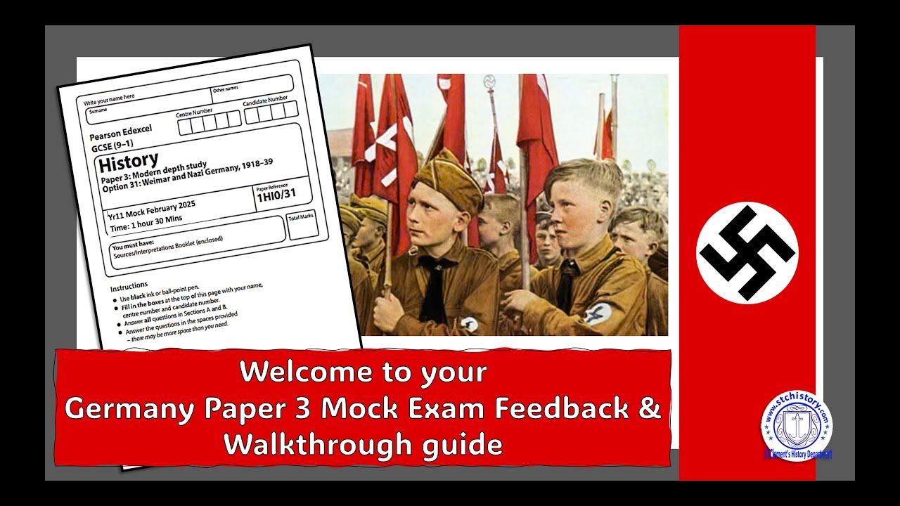 GCSE History Paper 3 Germany Mock Exam Feedback & Walkthrough video ...