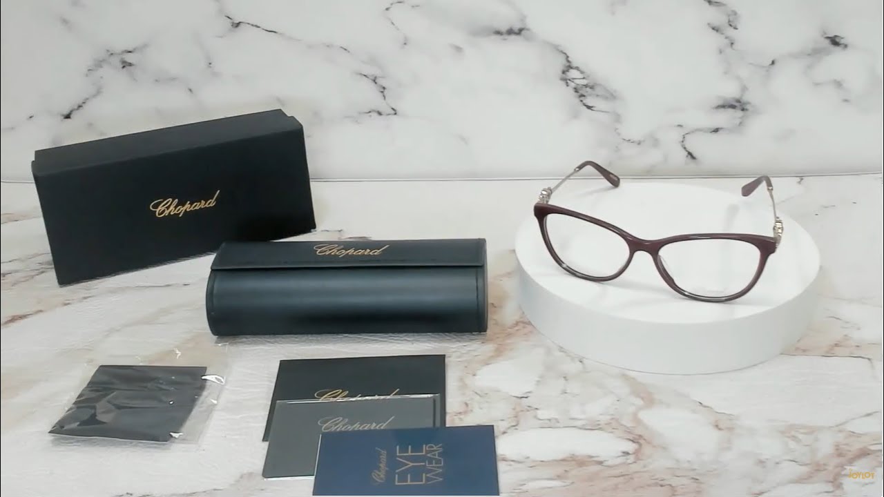 Chopard Eyeglasses Women's VCH265S 23KT Burgundy 54-15-135mm - YouTube