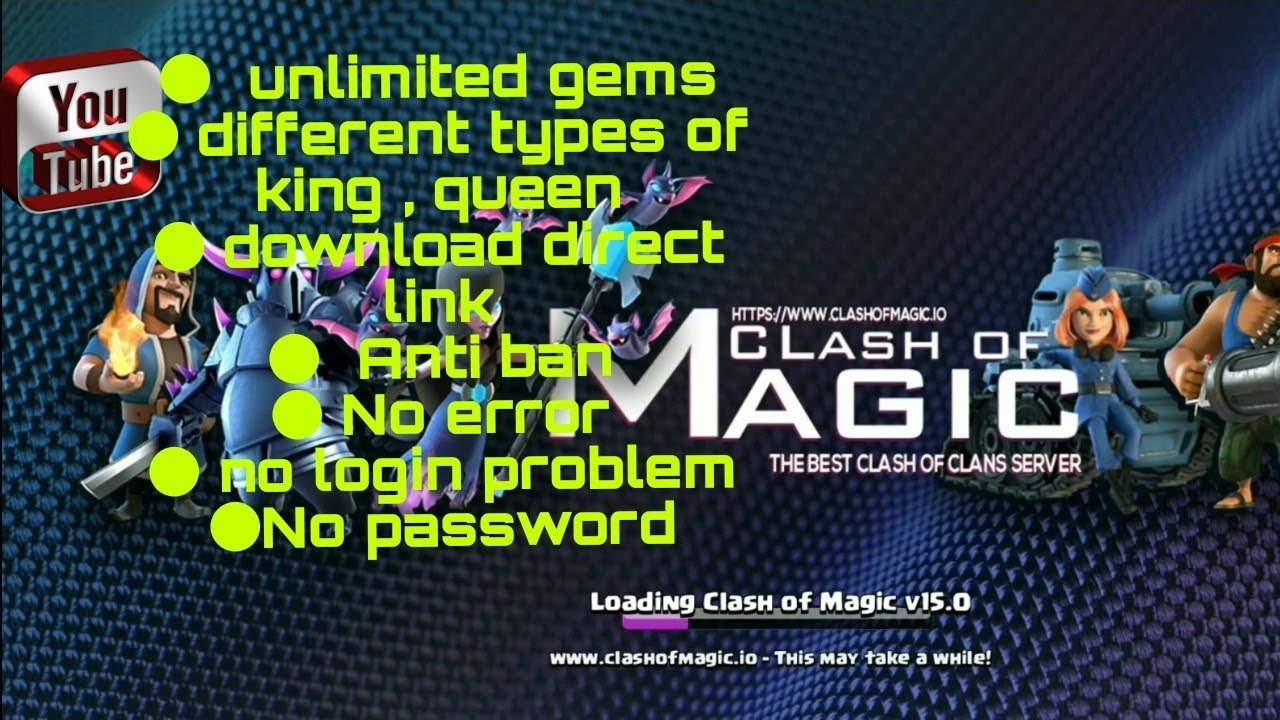 best mod for clash of clans with unlimited everything - YouTube