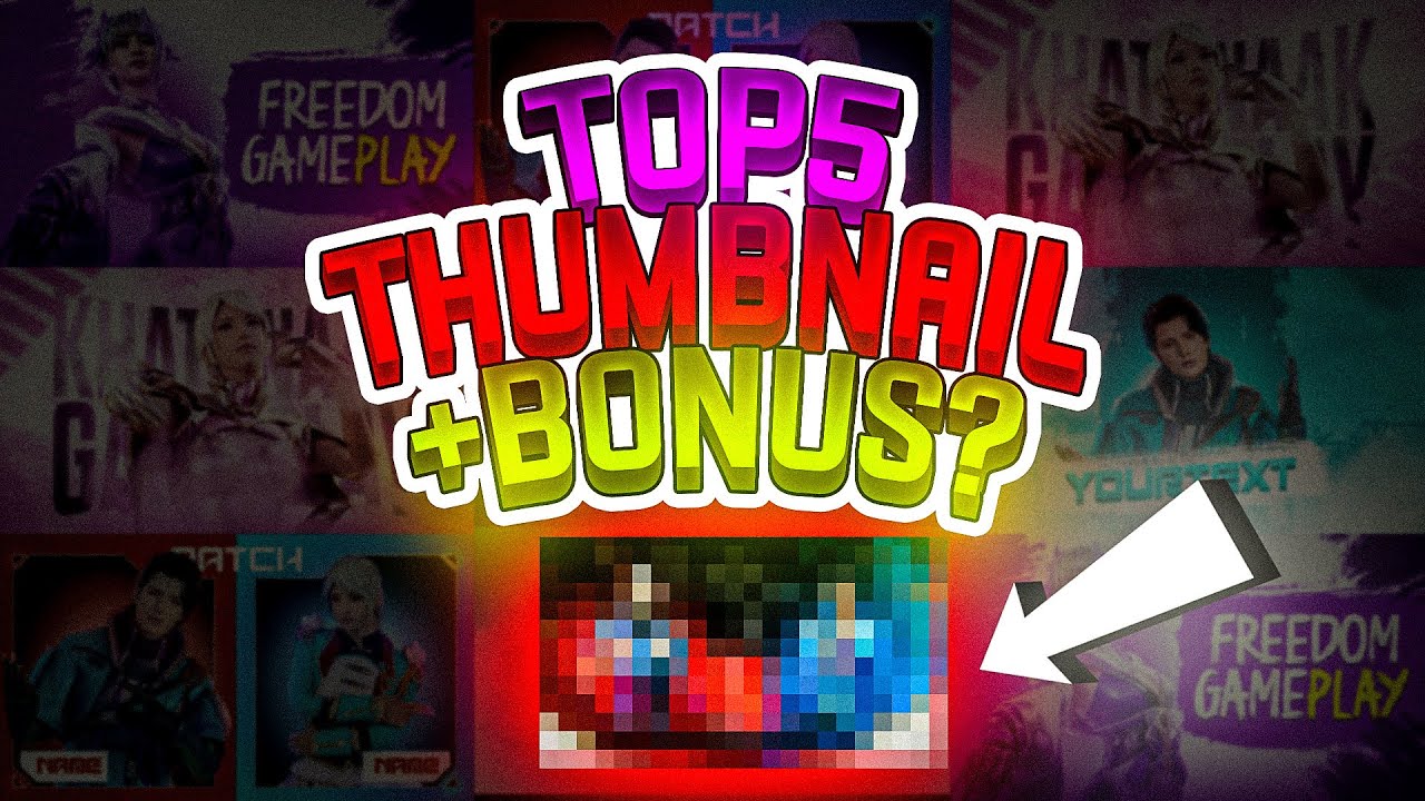 Top 5 FREE Thumbnail + [ BONUS ] | PSD Templates - YouTube