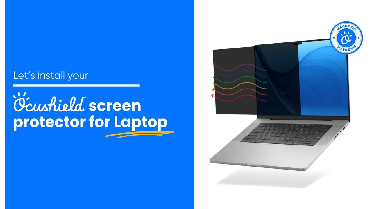 How to Install Your Ocushield® Laptop Screen Protector | Blue Light Filter for Eyes & Privacy ...