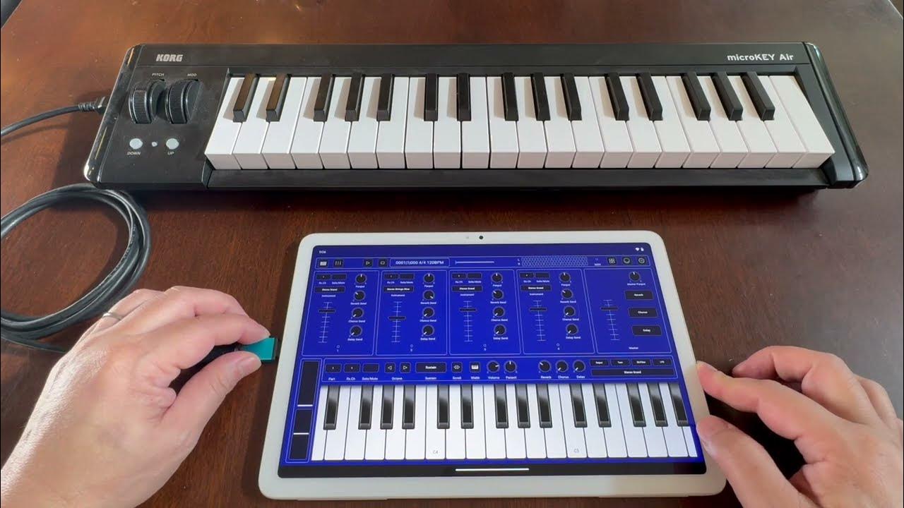 bismark bs-16i (Android) - How to connect to USB MIDI keyboard - YouTube