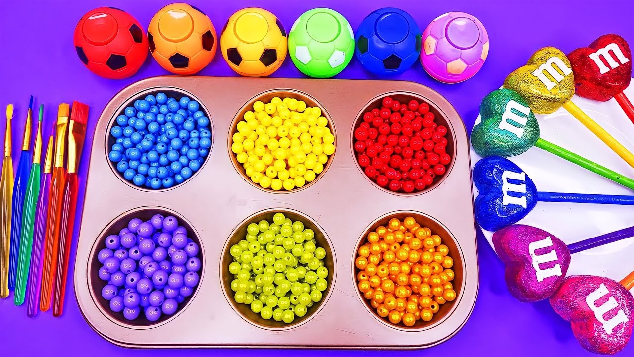 Satisfying Video l How to Make Lollipop Candy With Playdoh & Paintbrush ...