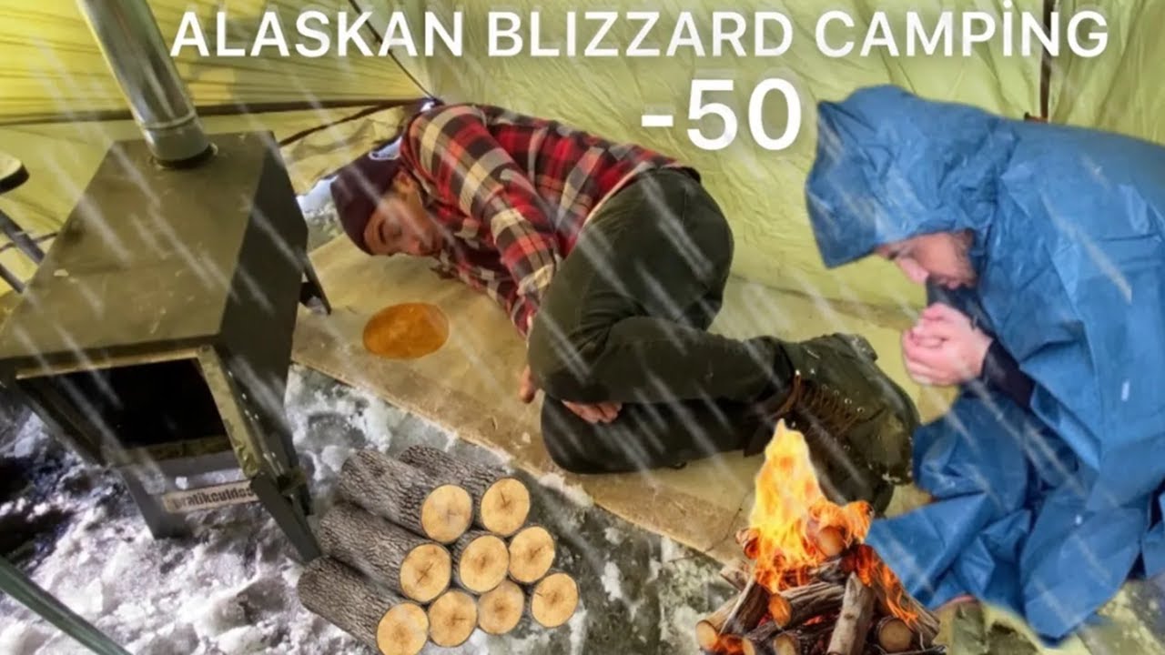 Extreme winter snow storm -50F° Solo Camping 4 Days | Snowstorm ...