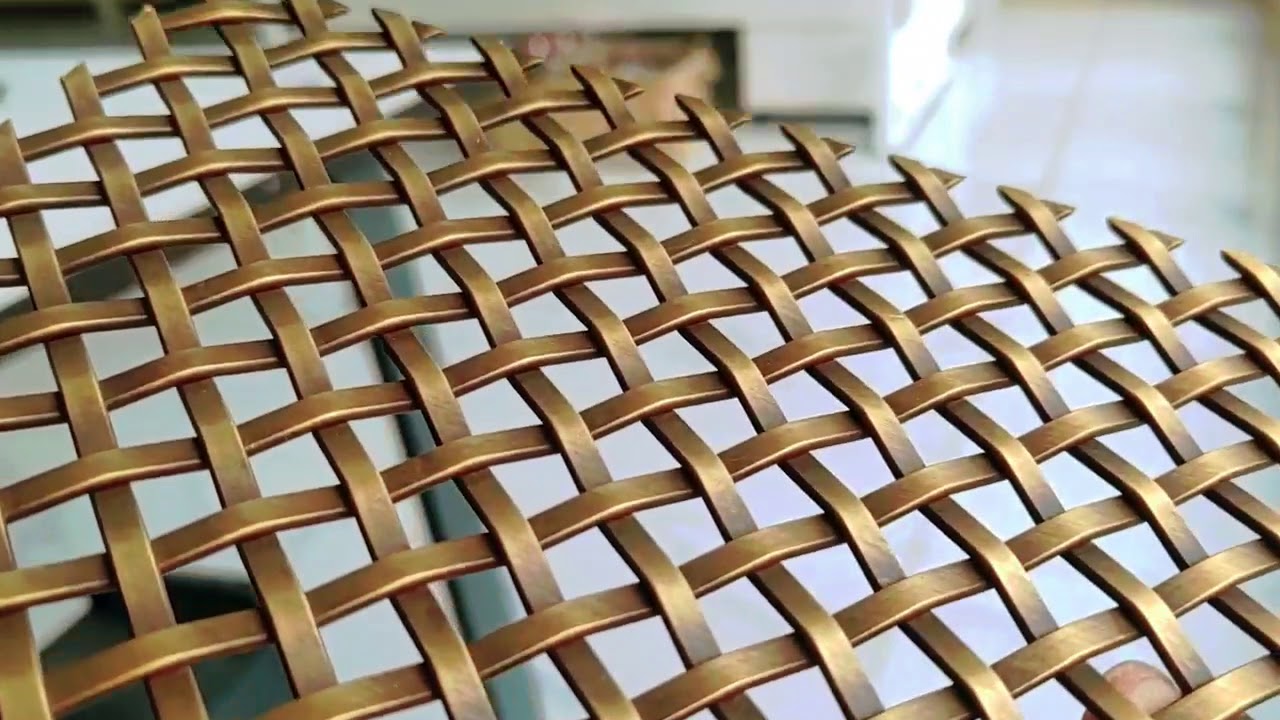 Antique Brass Wire Mesh Panel Wall - YouTube