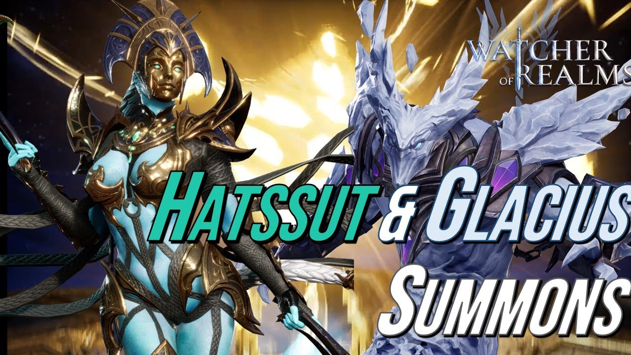 15x Hatssut and Glacius Summons | Watcher of Realms - YouTube