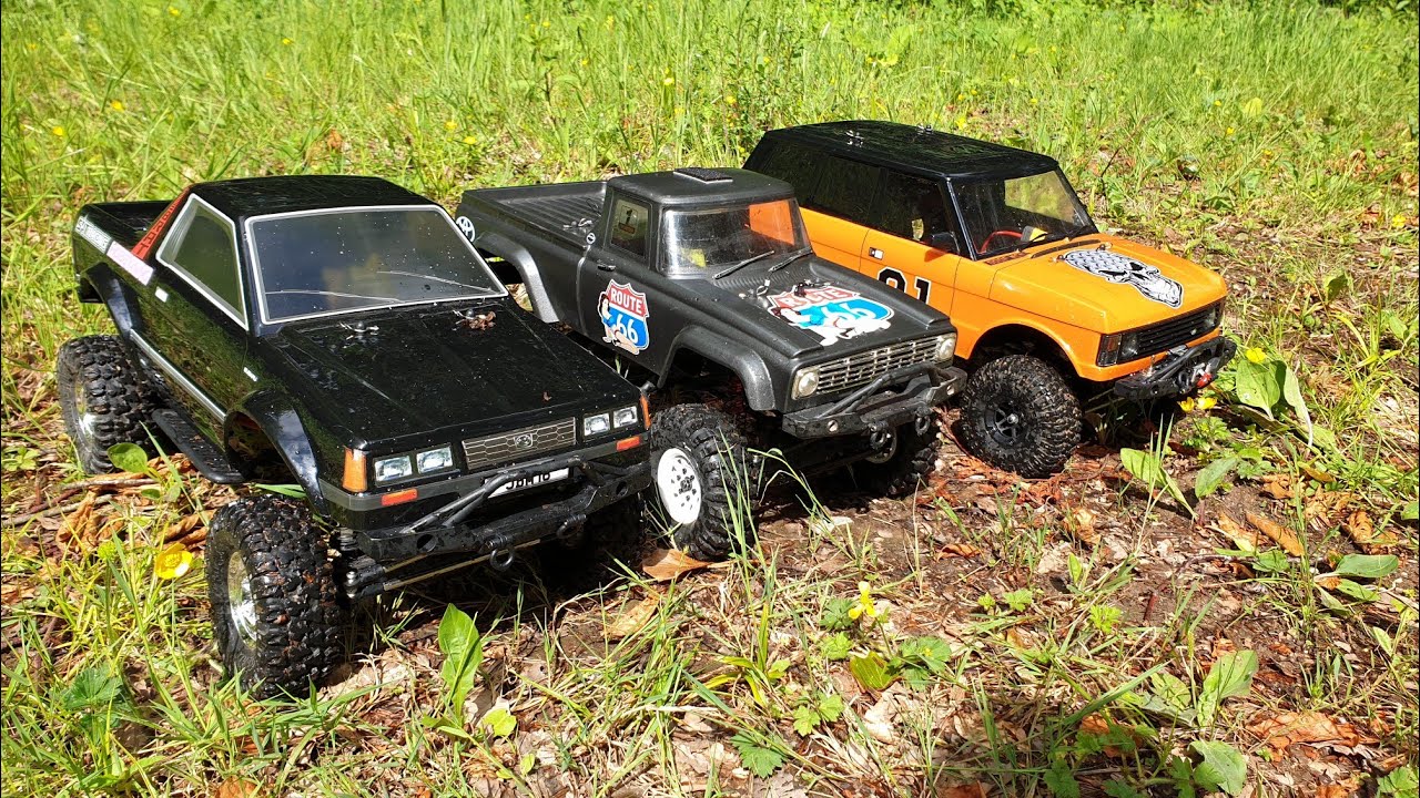 Carisma SCA-1E Range Rover coyote and Brat RC crawler - YouTube