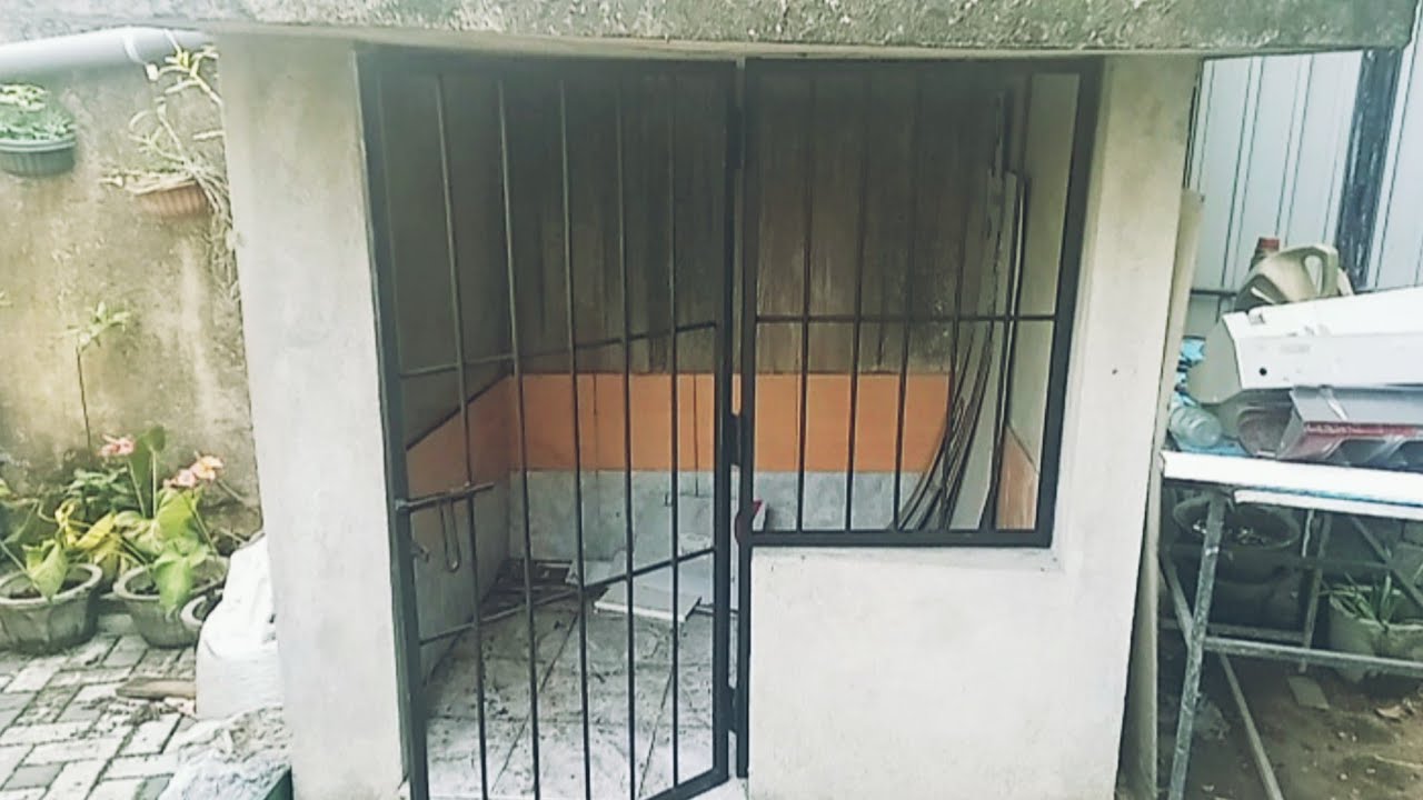 Let's install an iron door and grill for a dog cage | Square pipe frame ...