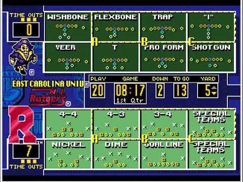 College Football USA '97 (video 2,919) (Sega Megadrive / Genesis)
