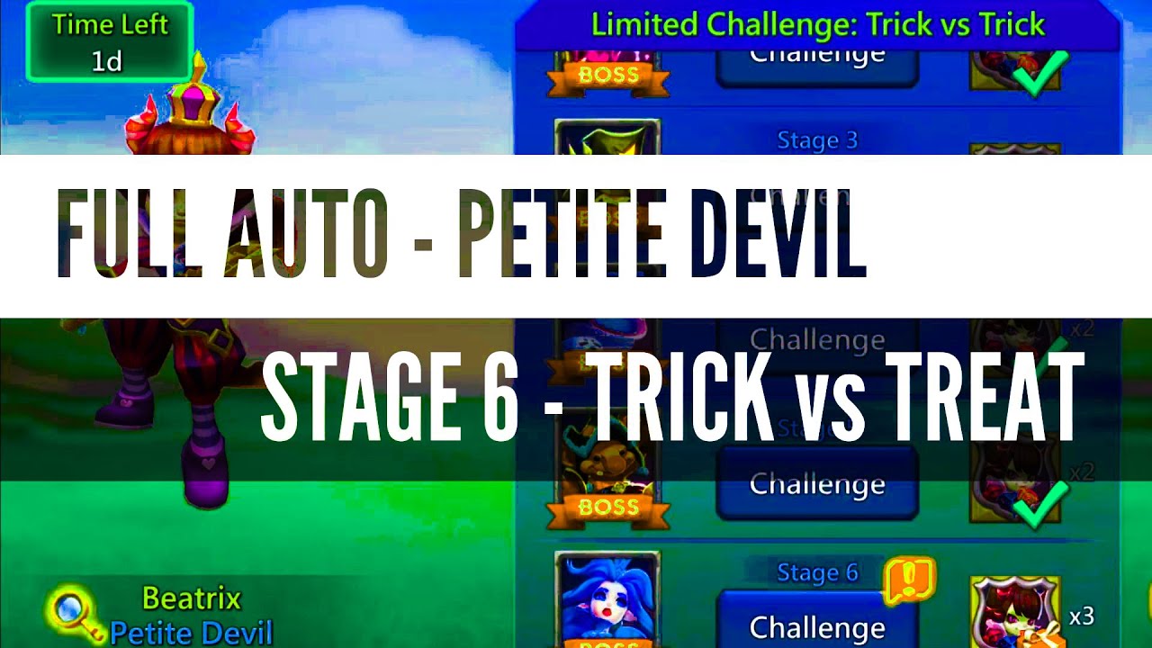PETITE DEVIL - TRICK vs TREAT - FULL AUTO - STAGE 6 - Limited Challenge #Lords Mobile # ...