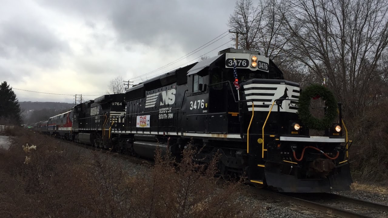 Chasing the Amtrak Toys for Tots train - YouTube