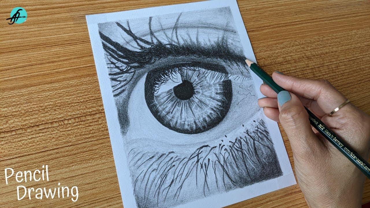 The Eye I Eye Pencil Drawing I How to Draw Human Eye using graphite ...
