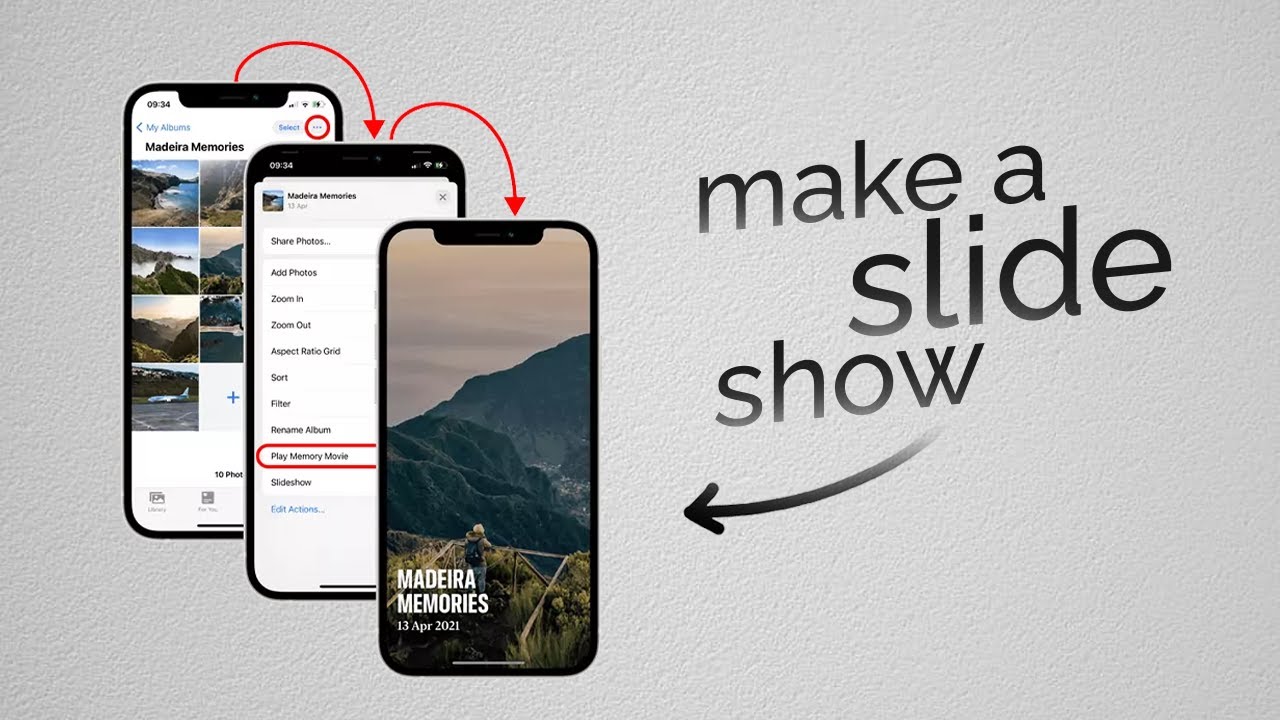 How to Make a Slide Show with iPhone (tutorial) - YouTube