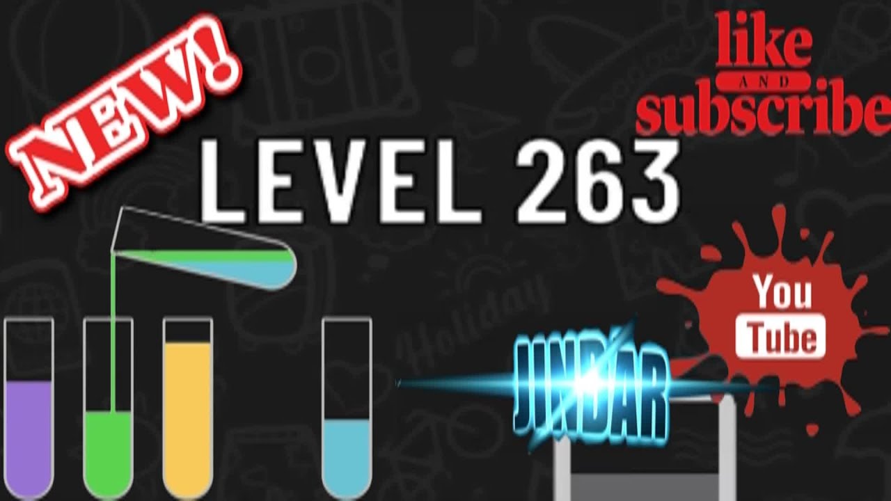 WATER Sort Puzzle Level 263 CUP sort puzzle Level 263 - YouTube