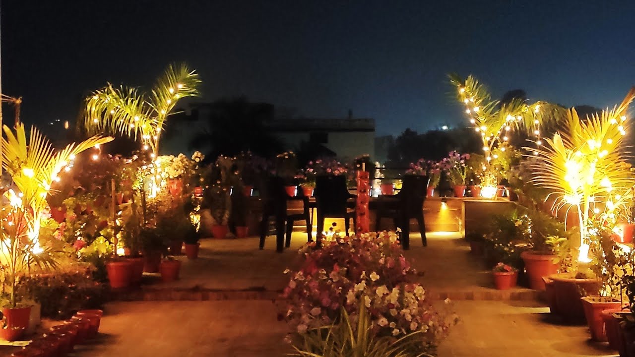 Terrace Garden Night View | Beautiful | - YouTube