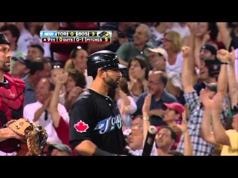 2011/07/05 Fan catches Bautista's foul