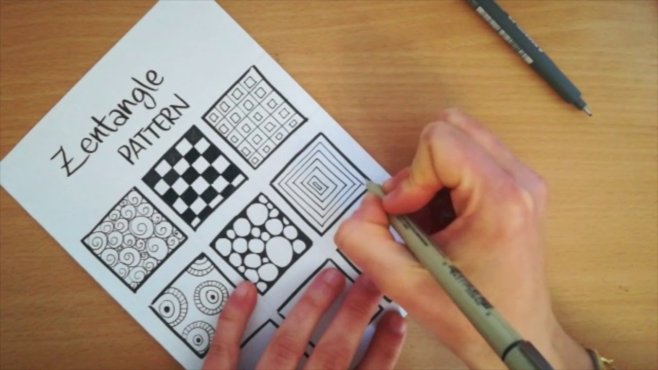 Come disegnare alcuni pattern zentangle - YouTube