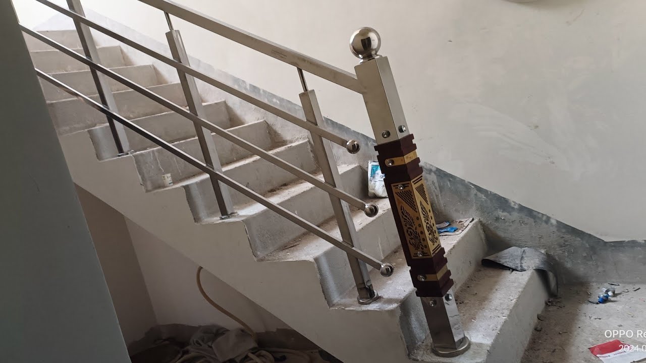 stainless steel square installation process stair railing design jindal ...